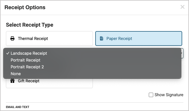 Printing Receipts From the Register